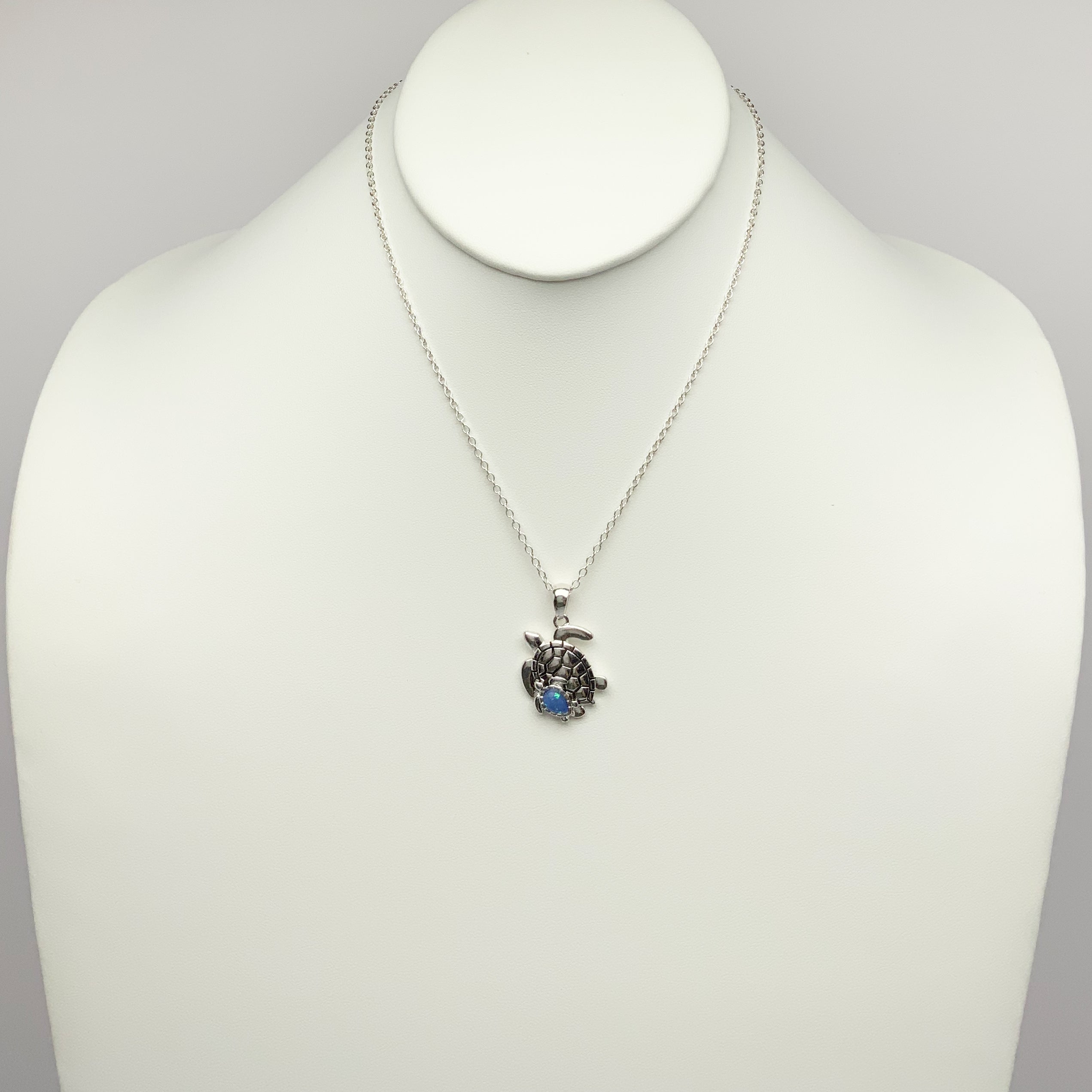 Turtle Drop with Stone Necklace – L and B Creations