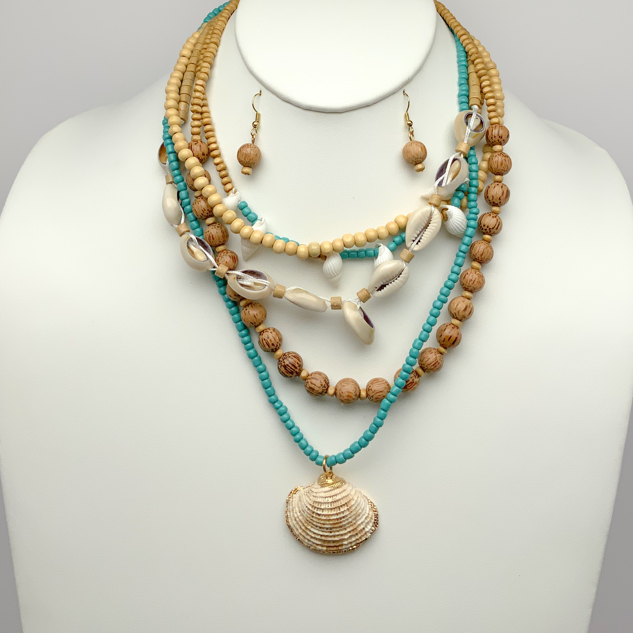 5 Layer Shell Necklace – L and B Creations